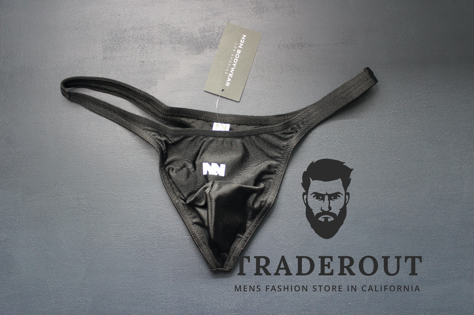 N2N Bodywear Men black little beach micro Thong swim swimwear size M L ...