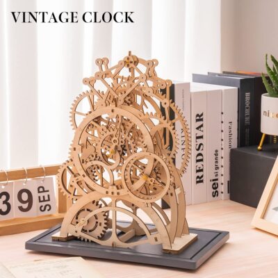 ROKR Pendulum Clock 3D Wooden Puzzle Toy DIY Mechanical Model Kits Home ...