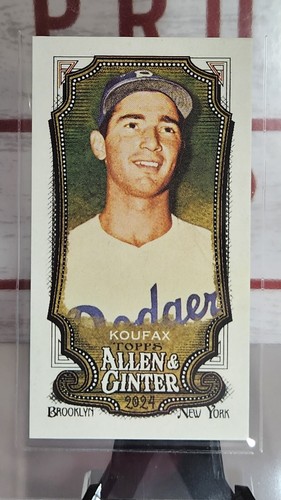 2024 Topps Allen & Ginter #312 Sandy Koufax Brooklyn Back Mini Blue Ink ...