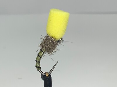 Buzzer Top Hat Trout Fishing Flies 3 x Yellow Owl Top Hat Buzzers Size ...