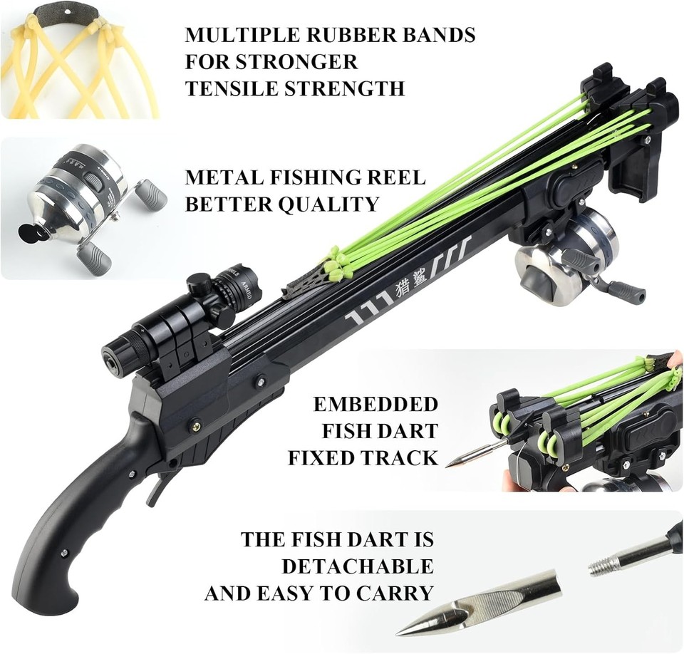Fishing Slingshot, Professional Pole Stretching Shooting Catapult with ...