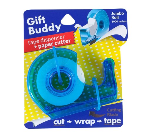 Jacent Gift Buddy Tape Dispenser and Cutter, 1000 inches Large roll - 1 ...