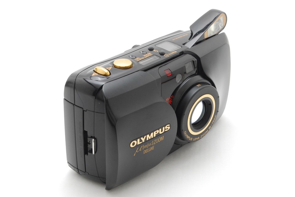 [NEAR MINT] Olympus µ mju Zoom Deluxe Black Gold Point & Shoot Film ...