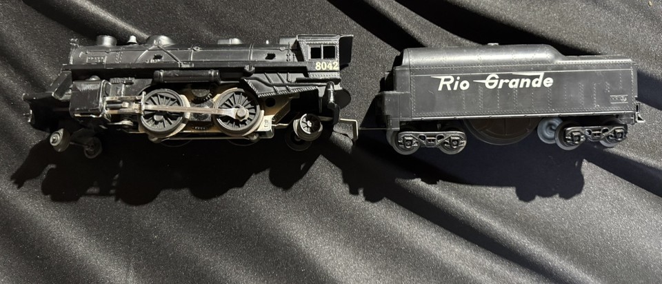 1970s Lionel Train Locomotive 027 Gauge Black 8042 & Rio Grande Black ...