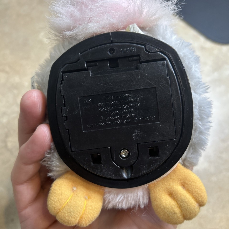 FURBY 1998 Original Grey Gray with Leopard Spots Pink Belly Gray Eyes ...