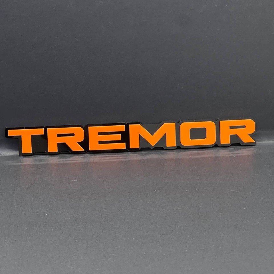 1pcs Orange Tremor Ford F-150 F150 Tremor Tail Gate Emblem Nameplate ...