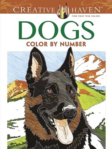 Creative Haven Dogs Color by Number Coloring Book (Adult Co ...