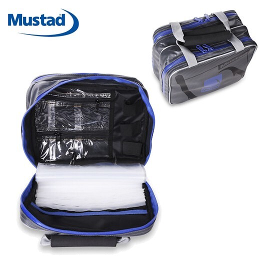 NEW! Mustad MB022 Waterproof Double Rigger Worm Binder/Jig Wallet Dark ...