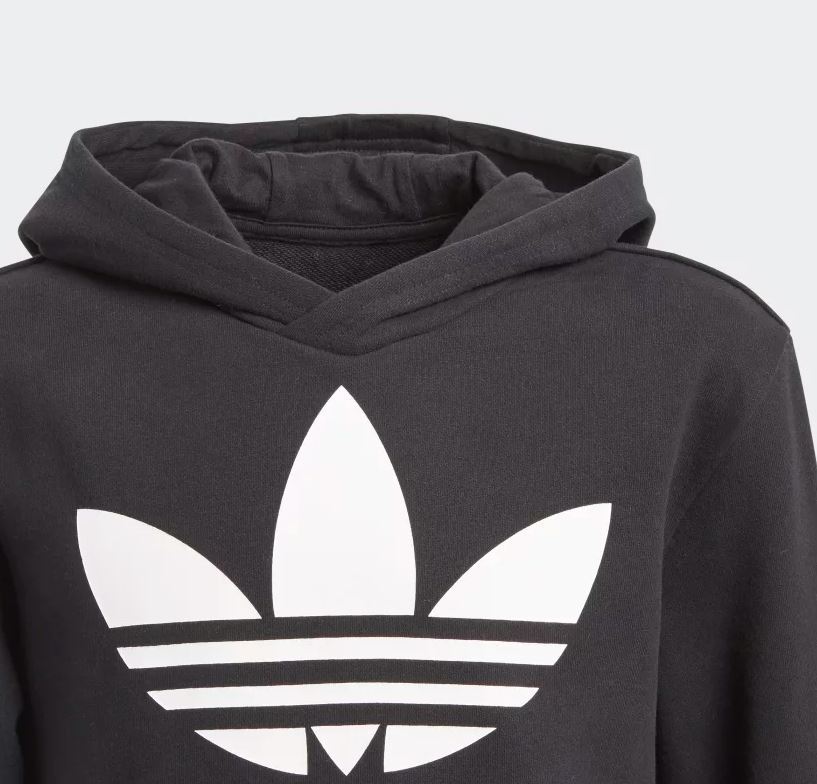 Adidas Originals Women's ADICOLOR TREFOIL HOODIE Black CE2408 d | eBay