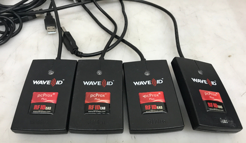 Lot of 4 Wave ID RDR-80581AKU pcProx Plus RF Ideas Smart Card USB ...