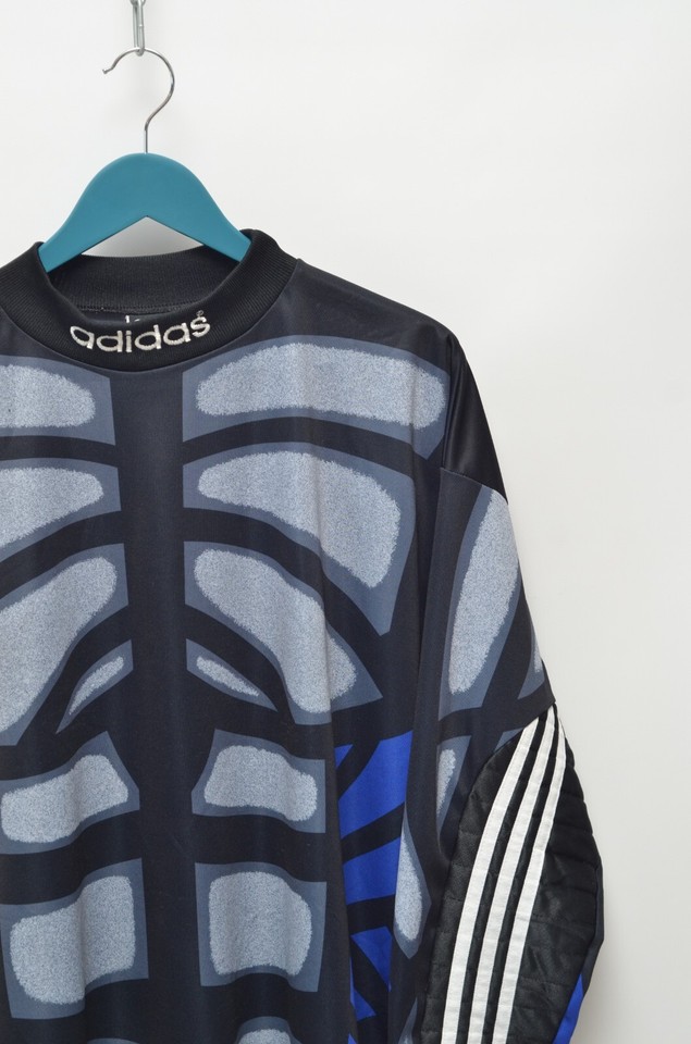 Adidas Vintage Rare Men's Black Skeleton Goalkeeper Jersey Size L Made ...