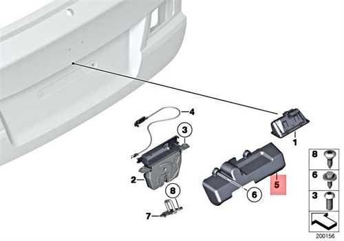 Genuine BMW X1 Zinoro 1E E84 M12 X1 16d 16i Cover Trunk Lid Lock ...