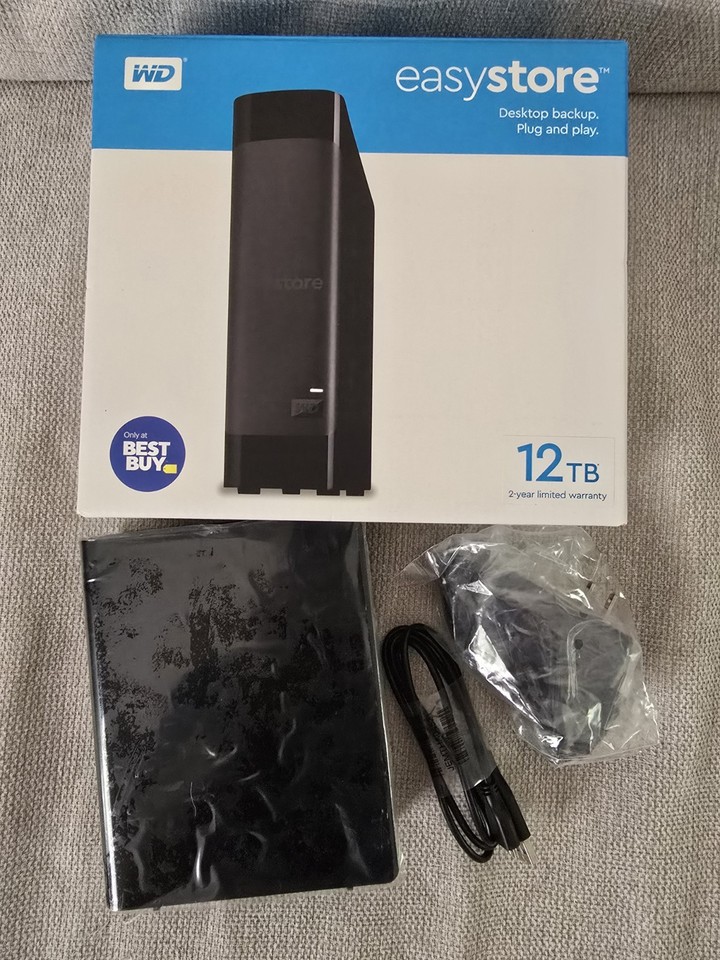 Western Digital Easystore 12TB External Hard Drive Black | eBay