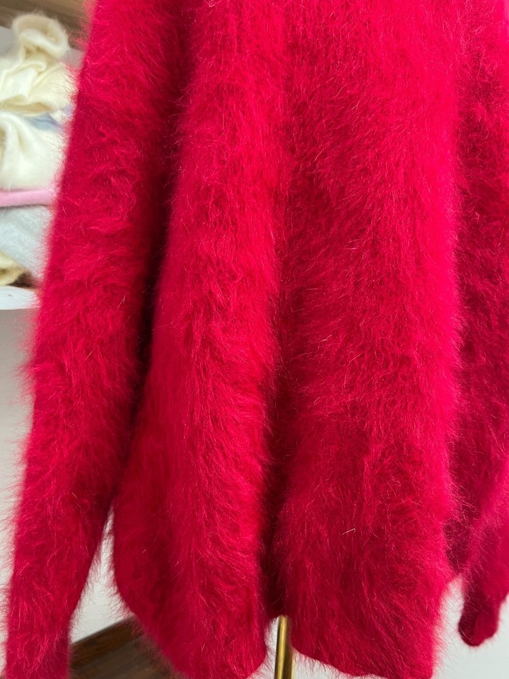 Angora Wool Sweater - Super Soft Fuzzy Fluffy Women‘s Pullover Jumper ...