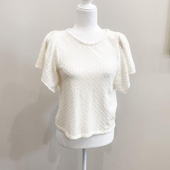 Madewell Texture and Thread White Eyelet Top Size Sma… - Gem