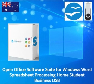 Open Office Software Suite for Windows Word Processing Spreadsheet MS ...