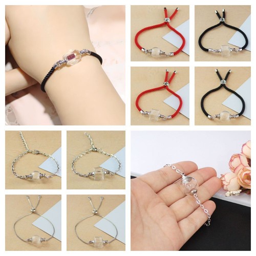 Multicolor Wishing Bottle Bracelet DIY Glass Vial Gift Vial Cord ...