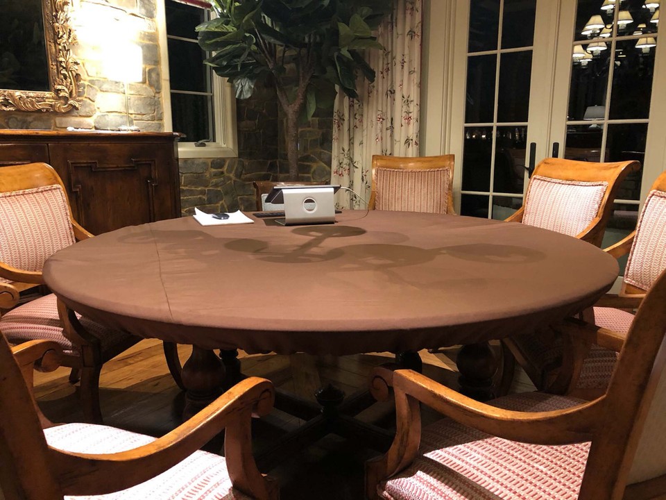 Poker Felt Table cover - round felt table cloth MADE TO ORDER mahjong ...