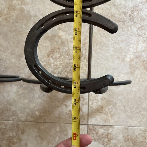 Handmade Horseshoe Wrought Iron Boot Rack Holds 6 Pair Boots Michigan ...
