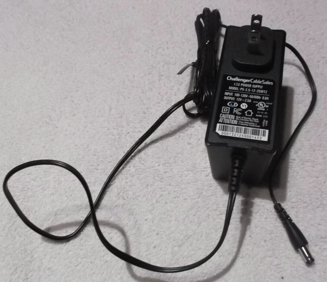 Challenger Cable Sales I.T.E Power Supply Model: PS-2.5-12-25WT2 Input ...