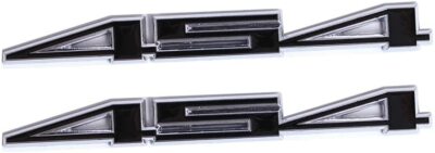 2X 454 Aluminum Emblem Badge Decal Red & Silver for 454 (Black) | eBay