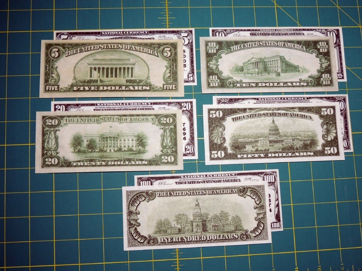1929 FRBN Type 2 Set Reproduction U.S. Currency Paper Money Copy | eBay