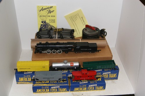 AC Gilbert American Flyer S Gauge Steam Freight Train Set with One Year ...