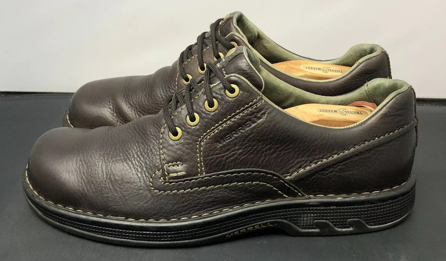 Merrell World Rambler Brown Pebbled Leather J45127 Casual Oxford Shoes ...
