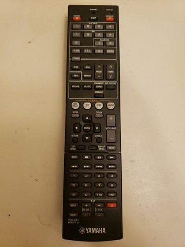 Genuine Yamaha Remote RAV331 WT92670 US For HTR-3063 HTR-3064 RX-V371 ...