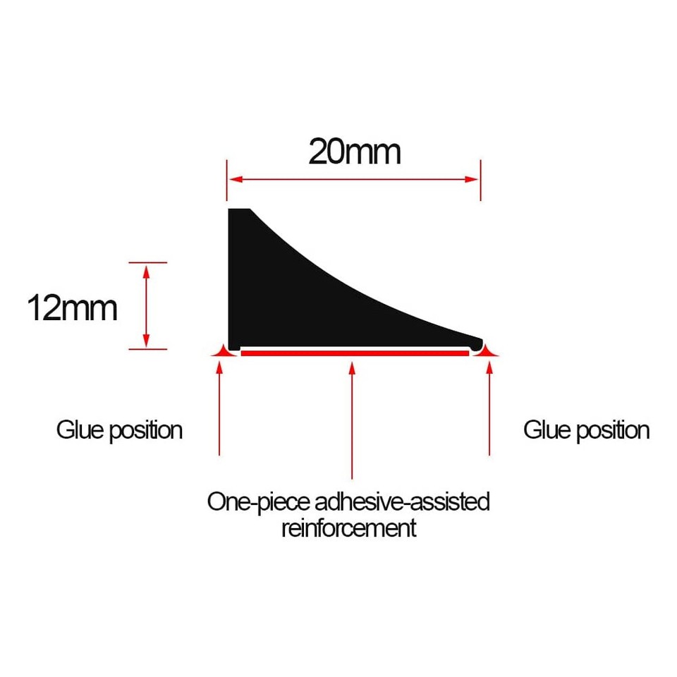 2M Silicone Shower Threshold Water Barrier Bathroom Bath Edging Seal ...