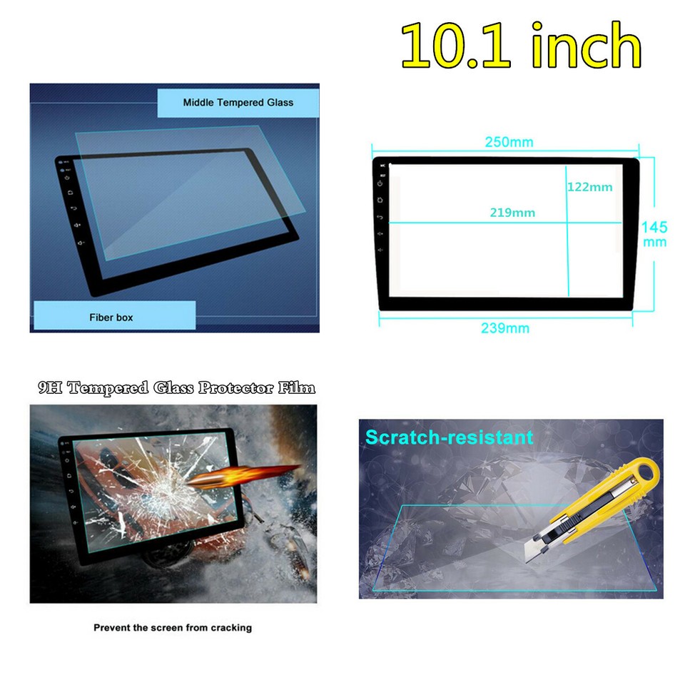 10.1 inch Car Radio DVD GPS Screen Protector Tempered Glass Film Anti ...
