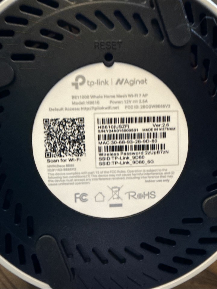 TP-Link HB610/BE11000 Whole Home Tri-Band Mesh Wi-Fi 7 AP | eBay