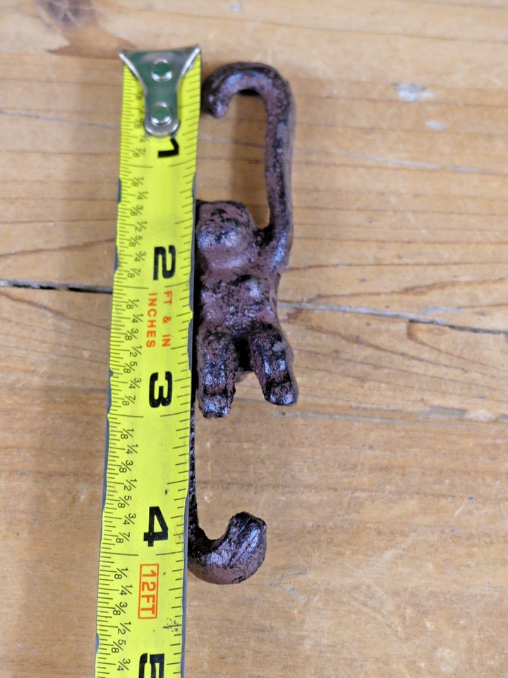 10 MONKEY HOOKS PLANT CAST IRON SMALL HOOK HANGER KETTLE HOOK VINTAGE ...