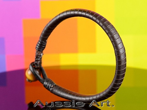 Armband Wristband Kangaroo Leather & Tiger's Eye Men Bracelet 3B-575 ...