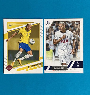 Richarlison Soccer Card Lot- 2021 Donruss Brazil + 2022-23 Topps ...