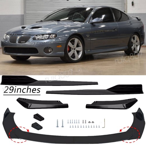 Car Front Bumper Lip Splitter Gloss Black Side Skirts For Pontiac GTO ...