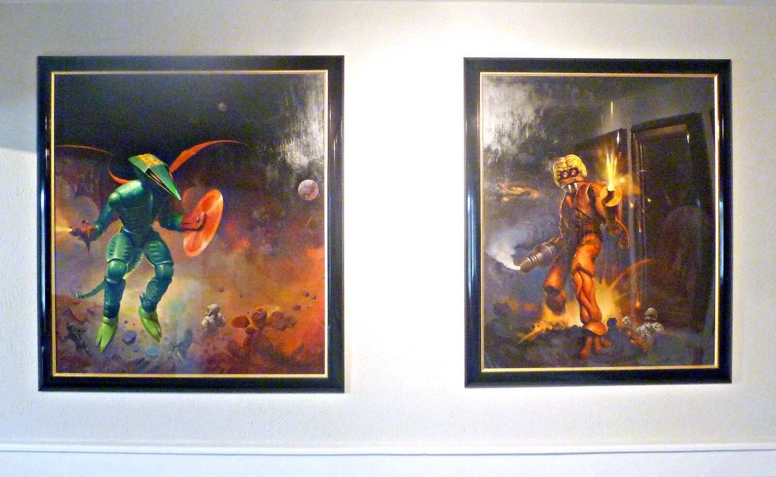 Vintage Frazetta Ken Kelly 7 Original Micronauts Microman Paintings Set ...