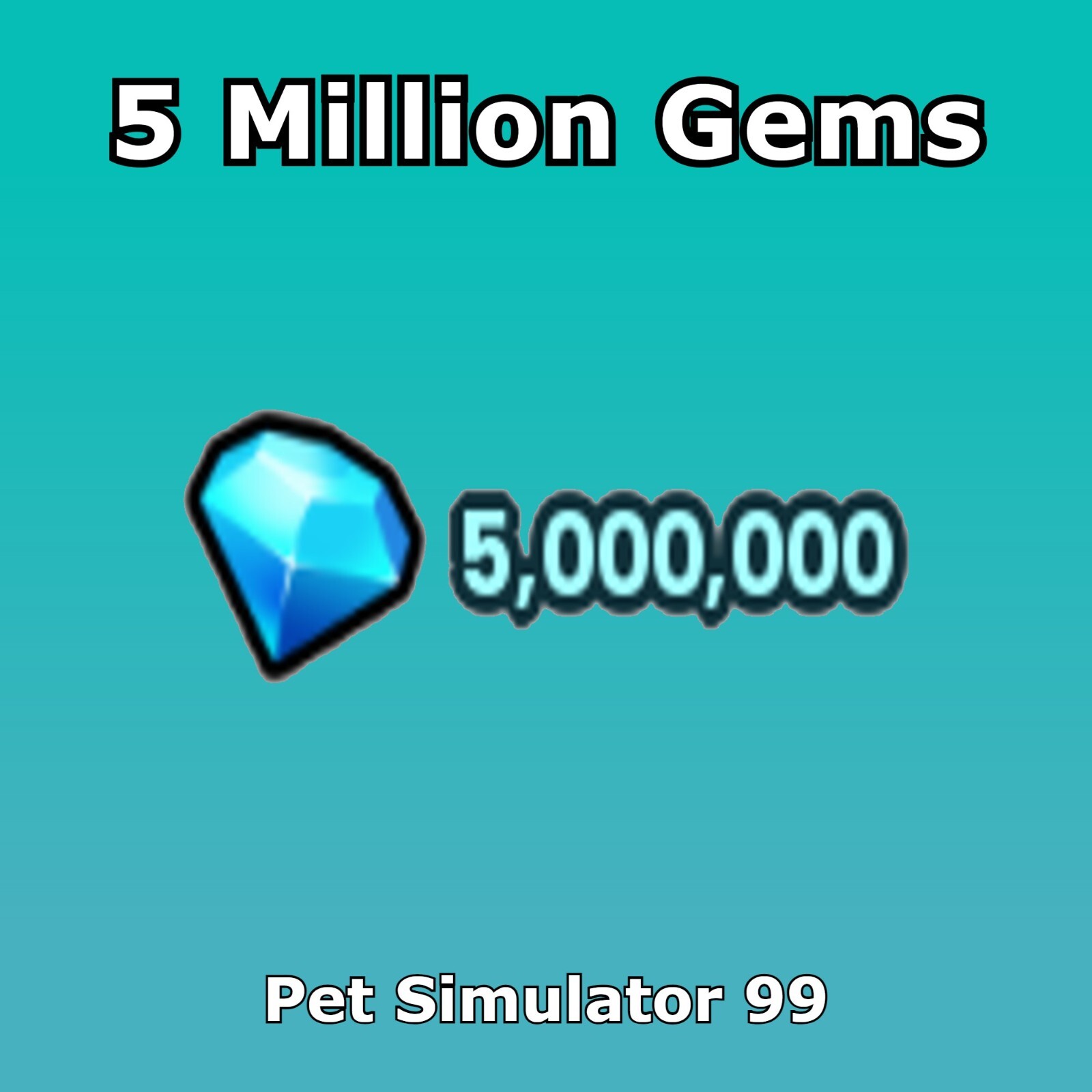 Pet Simulator 99 Gems -💎5M - 3B Diamonds - Cheap and Quick Pet Sim 99 ...
