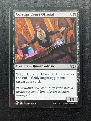 Magic the Gathering CORRUPT COURT OFFICIAL Streets of New Capenna #70 ...