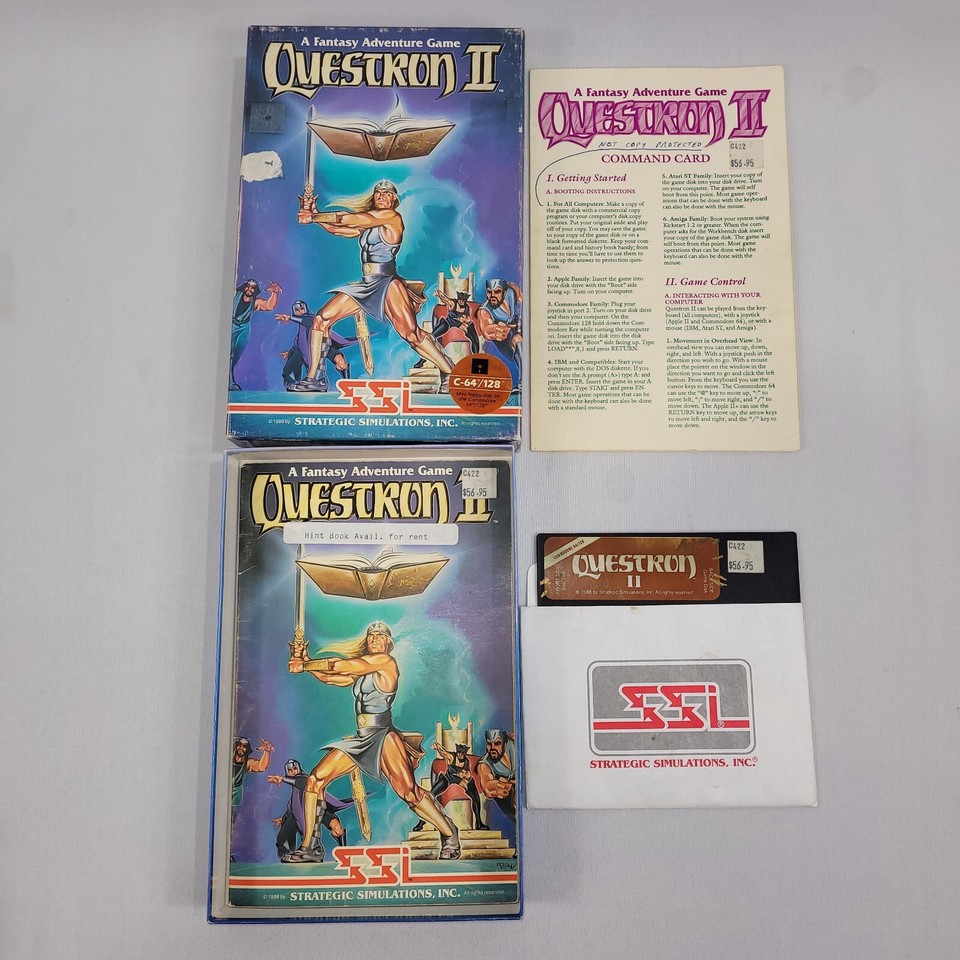 C64 Commodore 64/128 Questron II 1988 SSI Fantasy RPG Video Game TESTED ...