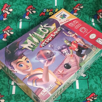 Milo's Astro Lanes Nintendo 64 1998 Factory New and Sealed Shelf Wear ...