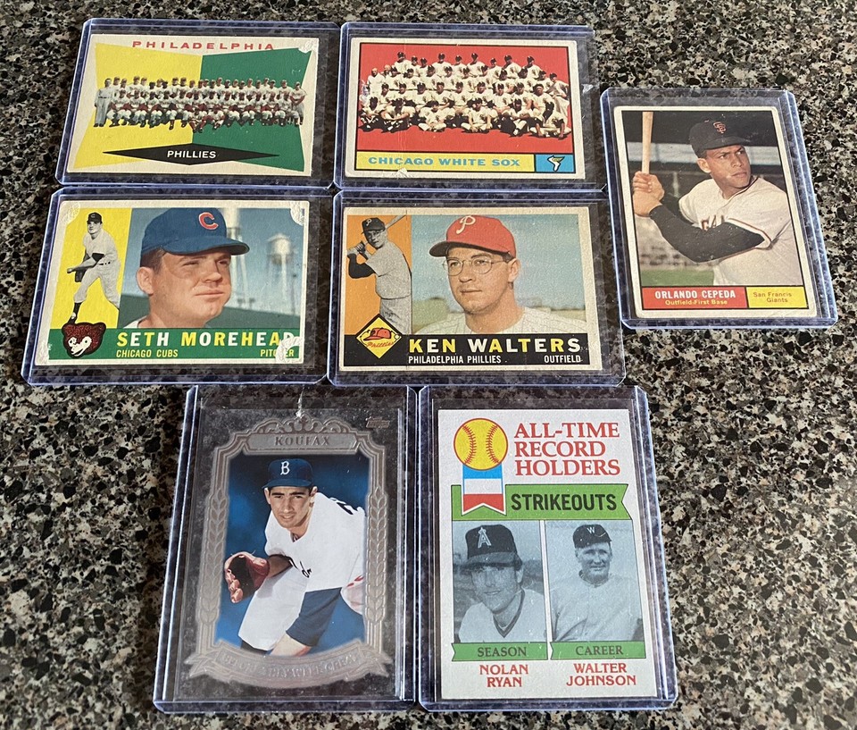 Topps Vintage Baseball Card Lot 22 MLB 1950 52 Low Grade Bob Cain ...