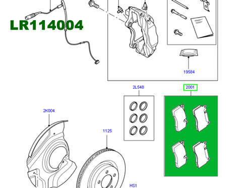 LAND ROVER FRONT & REAR BRAKE PADS RANGE ROVER RANGE SPORT LR160069 ...