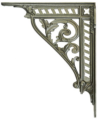 Pair 30cm / 12" Large Iron Victorian Trellis Wall Shelf Antique Cistern ...