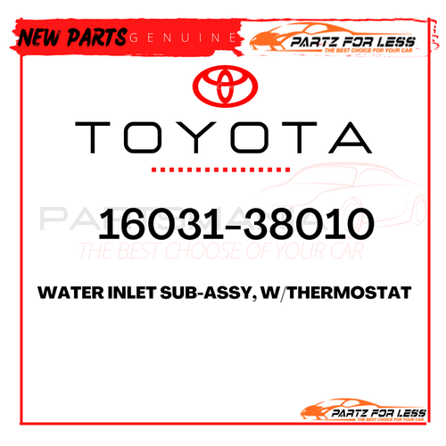16031-38010 TOYOTA GENUINE WATER INLET SUB-ASSY, W/THERMOSTAT ...
