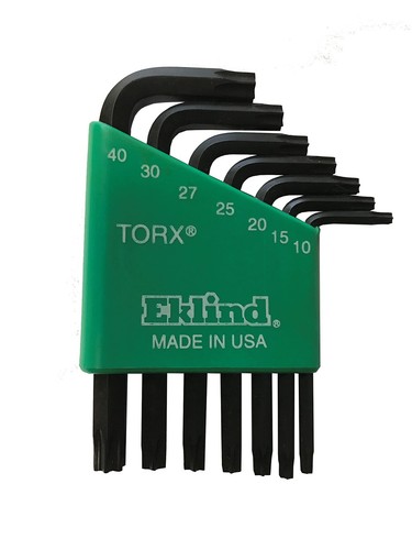 EKLIND 10807 TORX star L-Key - 7pc set T10-T40 Short series 37516108074 ...