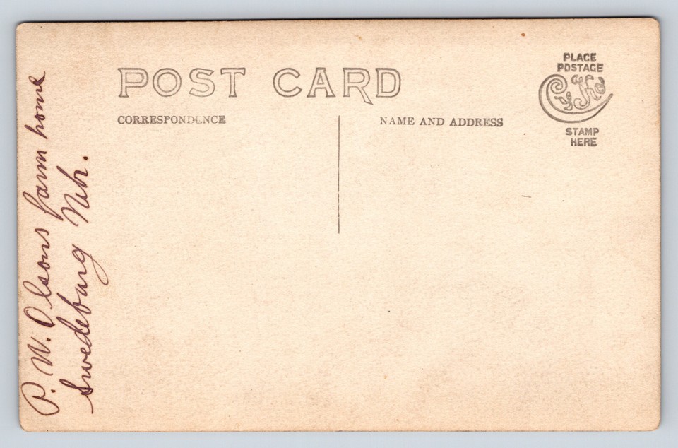 Vintage Real Photo Postcard Swedeburg NE Swedish Immigrants Olson Farm ...