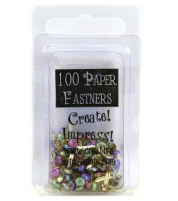 CREATIVE IMPRESSIONS - 4 PKGS OF 100 PAPER FASTENERS EACH FOR A TOTAL ...