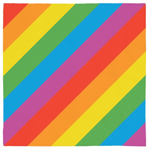 LGBTQIA Gay Pride Rainbow Striped Bandana - 24in, LGBTQ LGBT ...