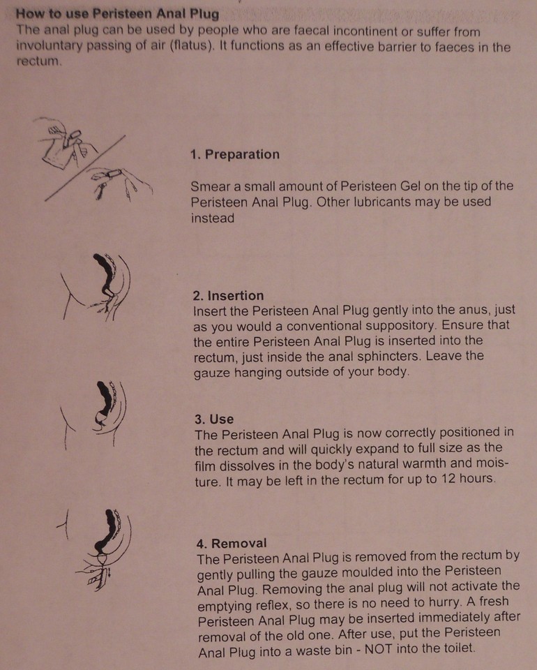 10 pcs Small Expanding Rectal Fecal Incontinence Plug Tampon Pad Adult ...